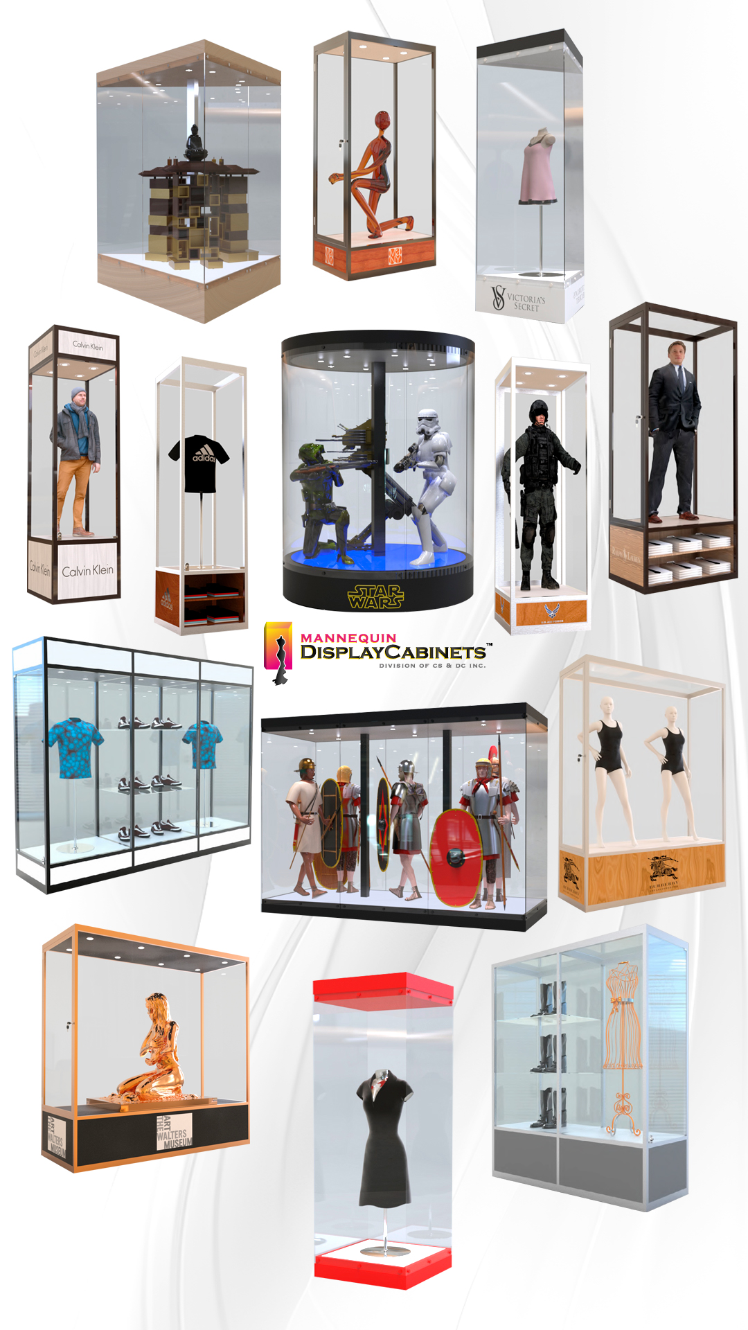 Catalog - MANNEQUIN DISPLAY CABINETS | MANNEQUIN GLASS CABINETS ...